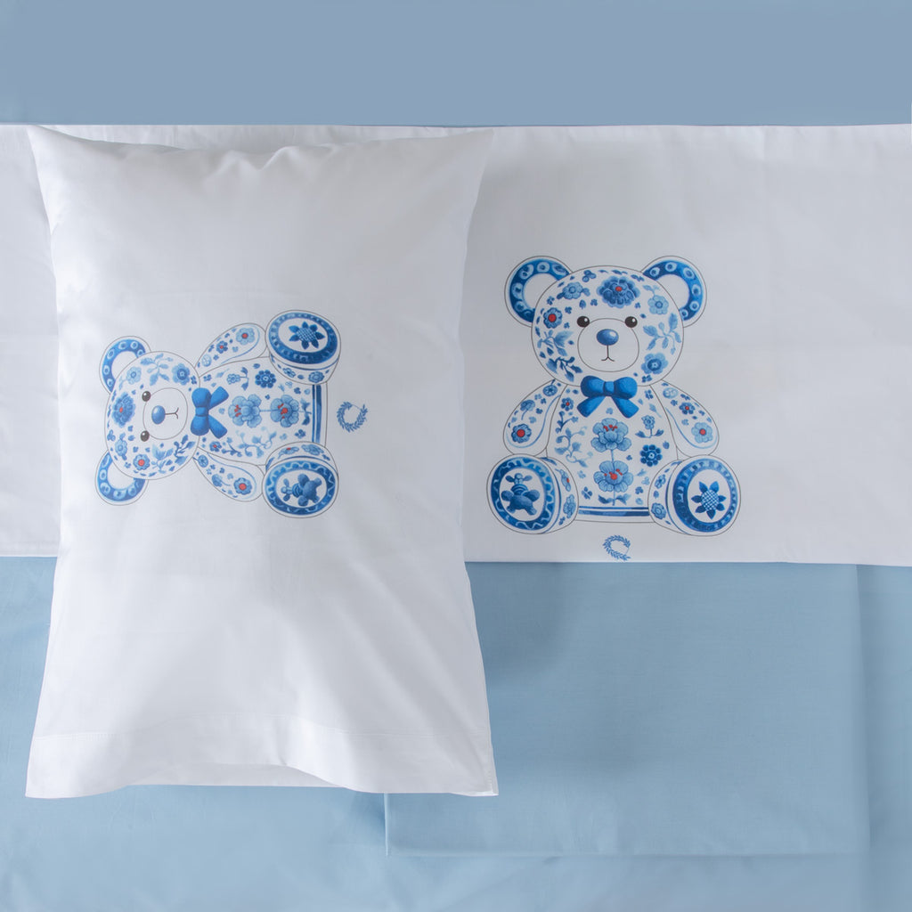 Σετ Σεντόνια Bebe Porcelain Bear Αίνθεια Ciel 120x170 – Anemos